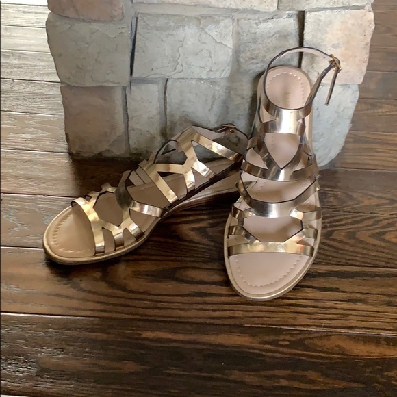 kate spade | Shoes | Rare Kate Spade Metallic Cage Sandals Size 85 ...